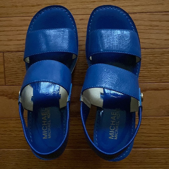 MICHAEL Michael Kors | Shoes | Michael Kors Platform Sandals In Blue ...